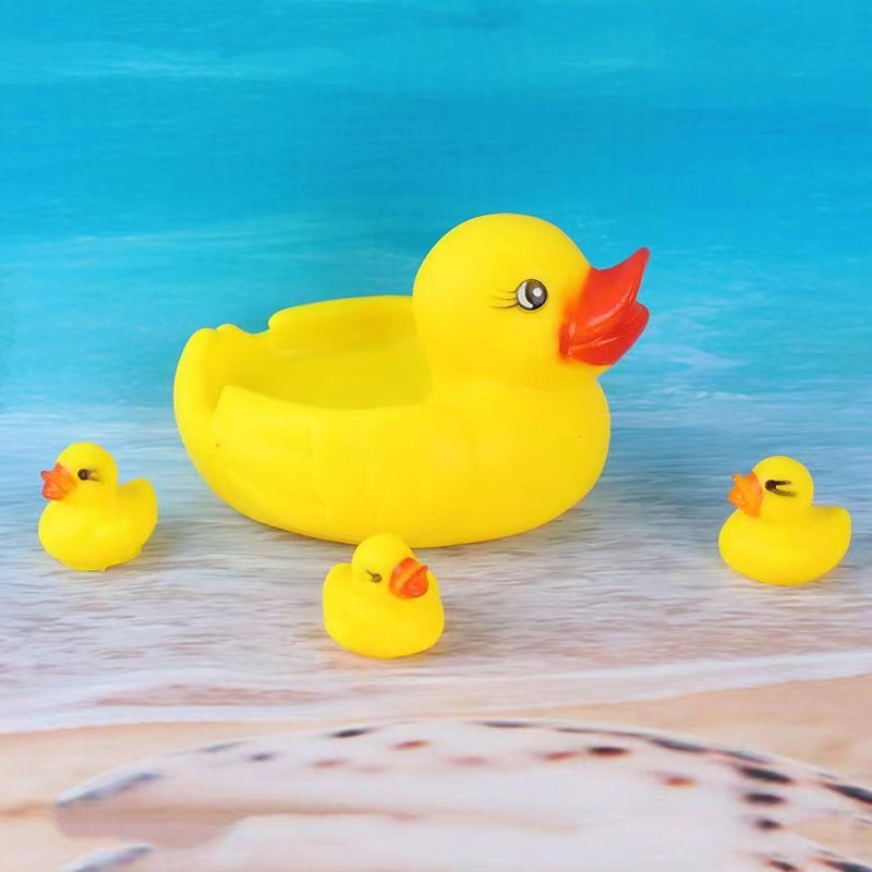 1 mother duck+3 ducklings,baby shower toy duck mother duck and ...