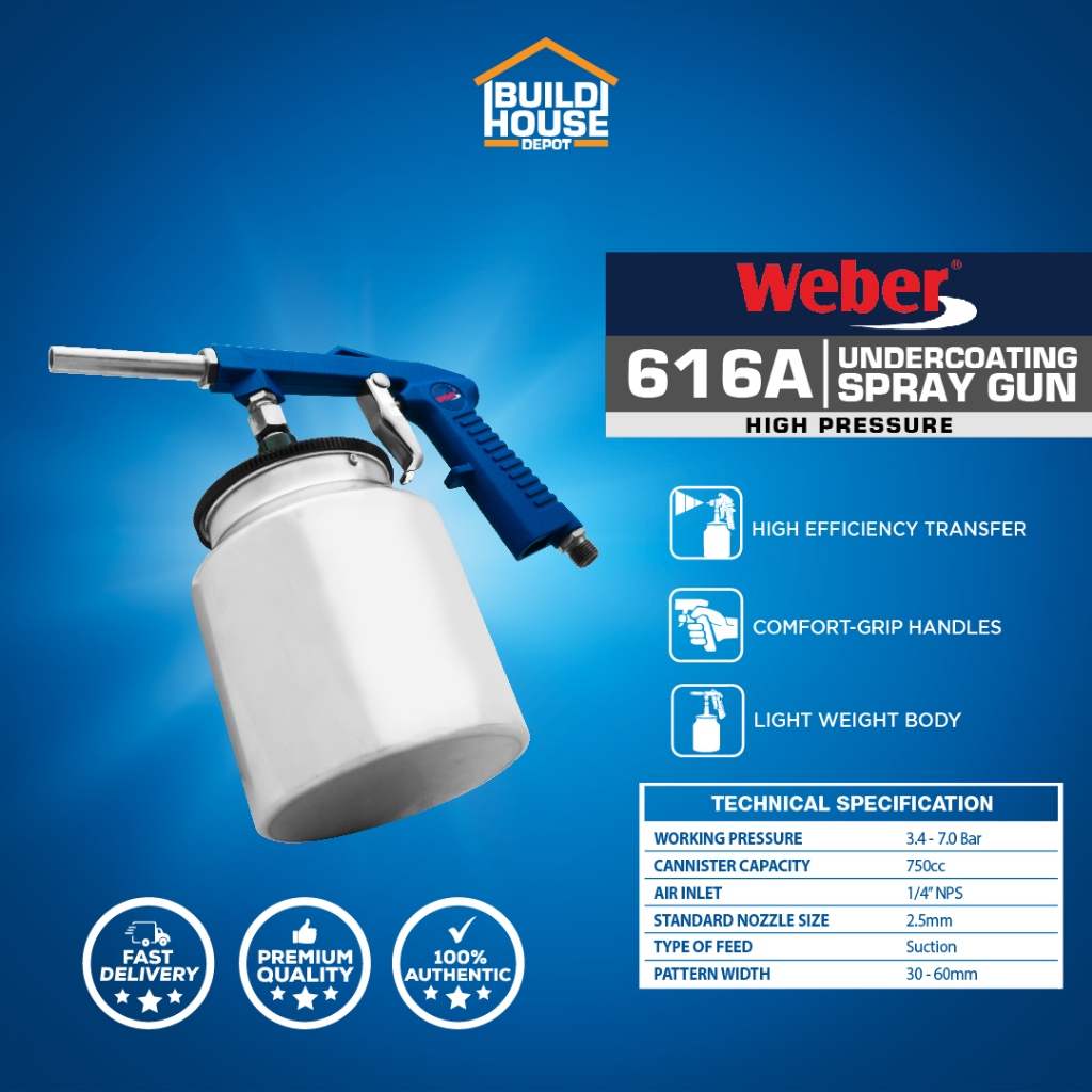 WEBER 616A Undercoating Air Spray Gun - Suction | Shopee Philippines