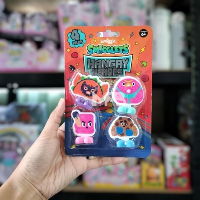 Smiggle Smigglets Hangry Heroes Eraser Pack X4 | Shopee Philippines