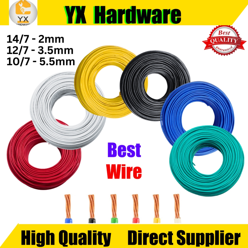 THHN WIRE 14/7 12/7 10/7 HIGH QUALITY AND HEAVY DUTY | Shopee Philippines