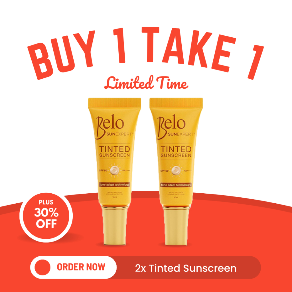 BUY 1 TAKE 1 BELO SunExpert Tinted Sunscreen SPF50 PA++++ 10mL | Shopee ...