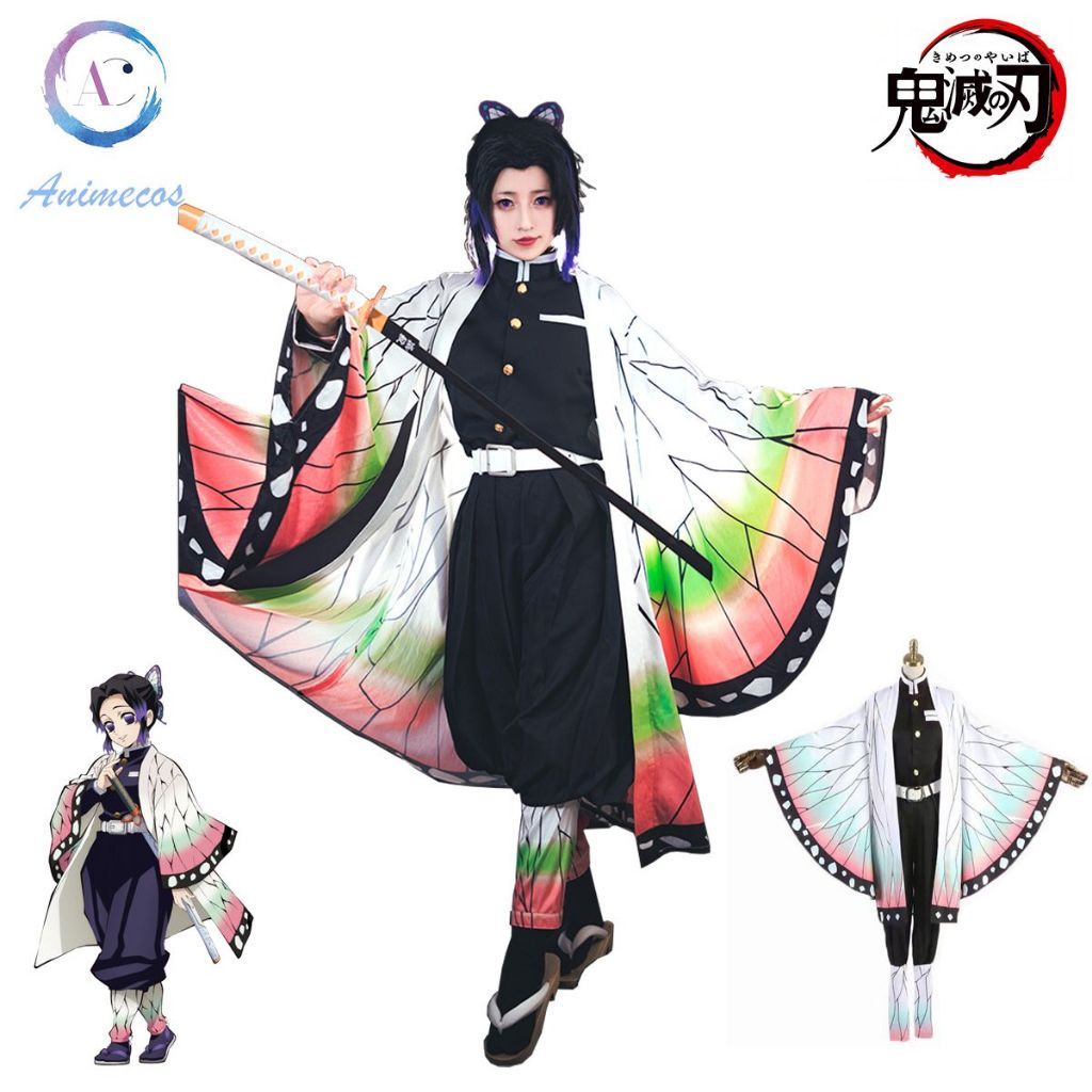 Anime Demon Slayer Cosplay Costume Kochou Shinobu Costume For Kids ...