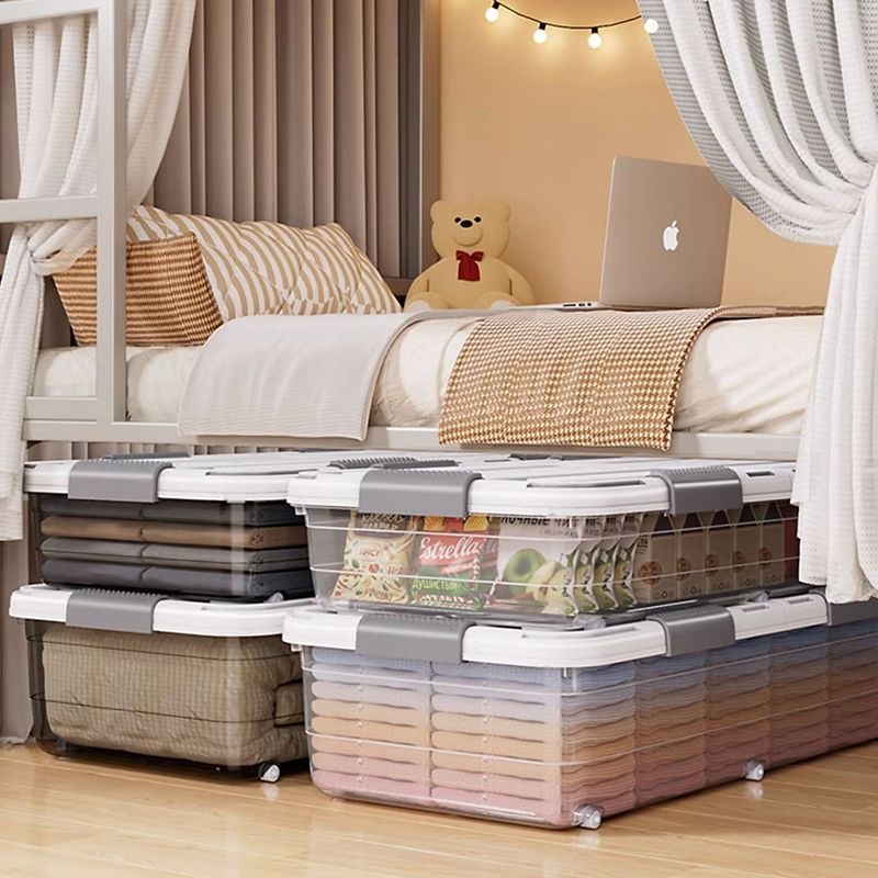 Trove Transparent Under Bed Storage With Wheels Box Home Quilt Oversize ...