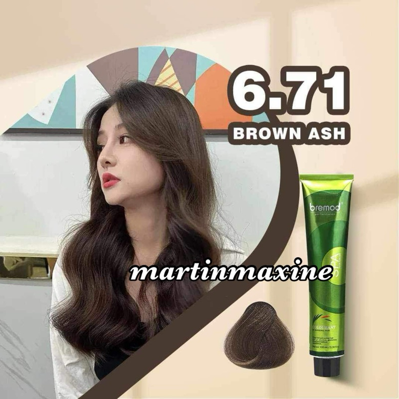 bremod hair color 6.71 brown ash ( hair colorant ) | Shopee Philippines