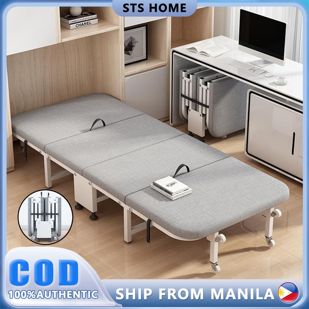 【On Hand】Folding Bed With Foam Single Bed Heavy Duty Portable Foldable ...