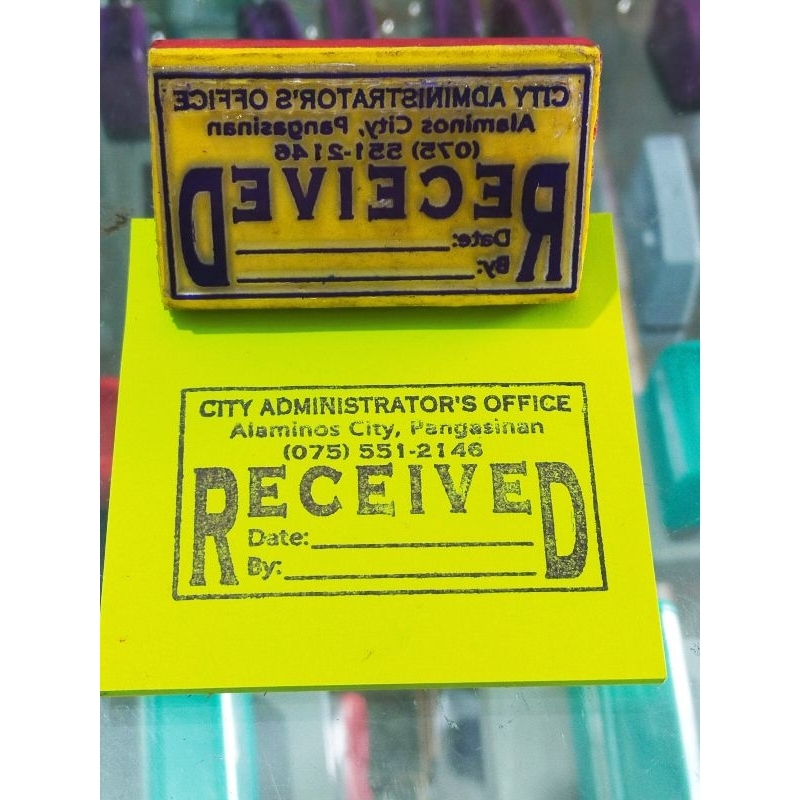 Rubber Stamp Customized in Wood handle | Shopee Philippines