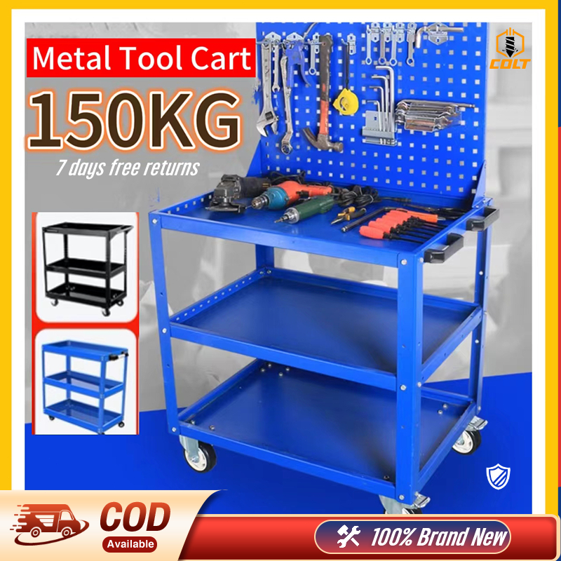 3 Layer Trolley Hand Push Tool Cart Heavy Machinery Workshop ...