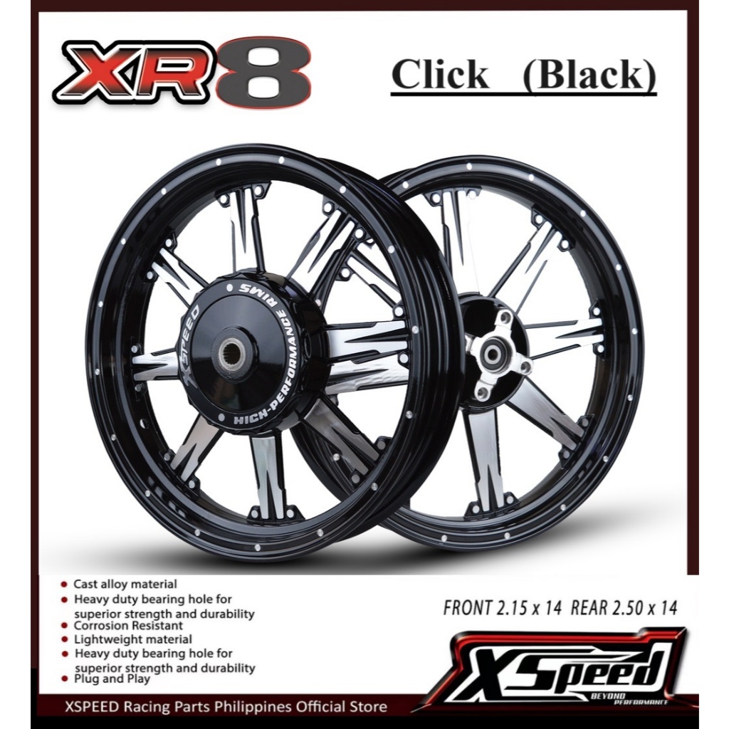 Xspeed Mags XR8 (4 holes) For Mio i 125/M3/Mxi/Mio Sporty/Click ...