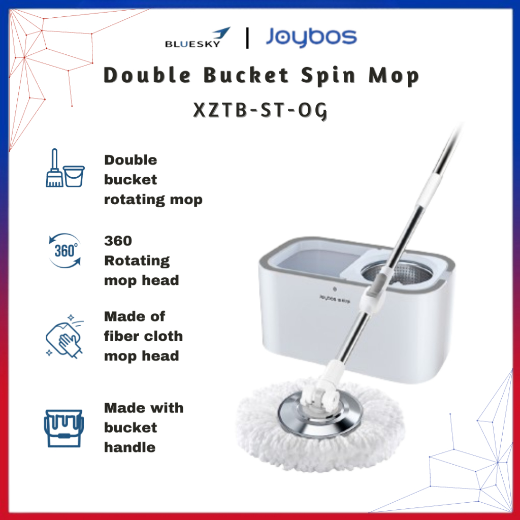 Joybos Mop Tornado Spinner With Bucket Magic Spin Mop 360 Easy Rotating ...