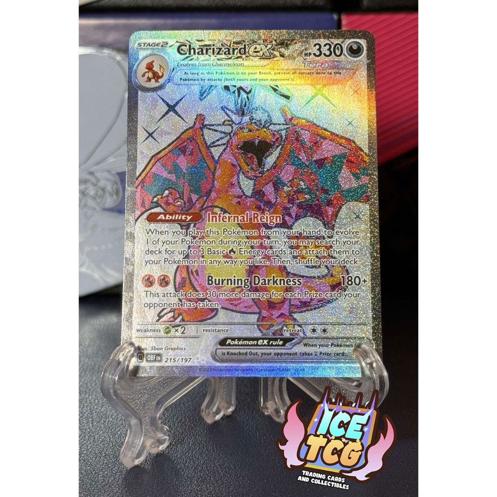 Charizard ex - 215/197 - Full Art Secret Rare (OBF) | Shopee Philippines