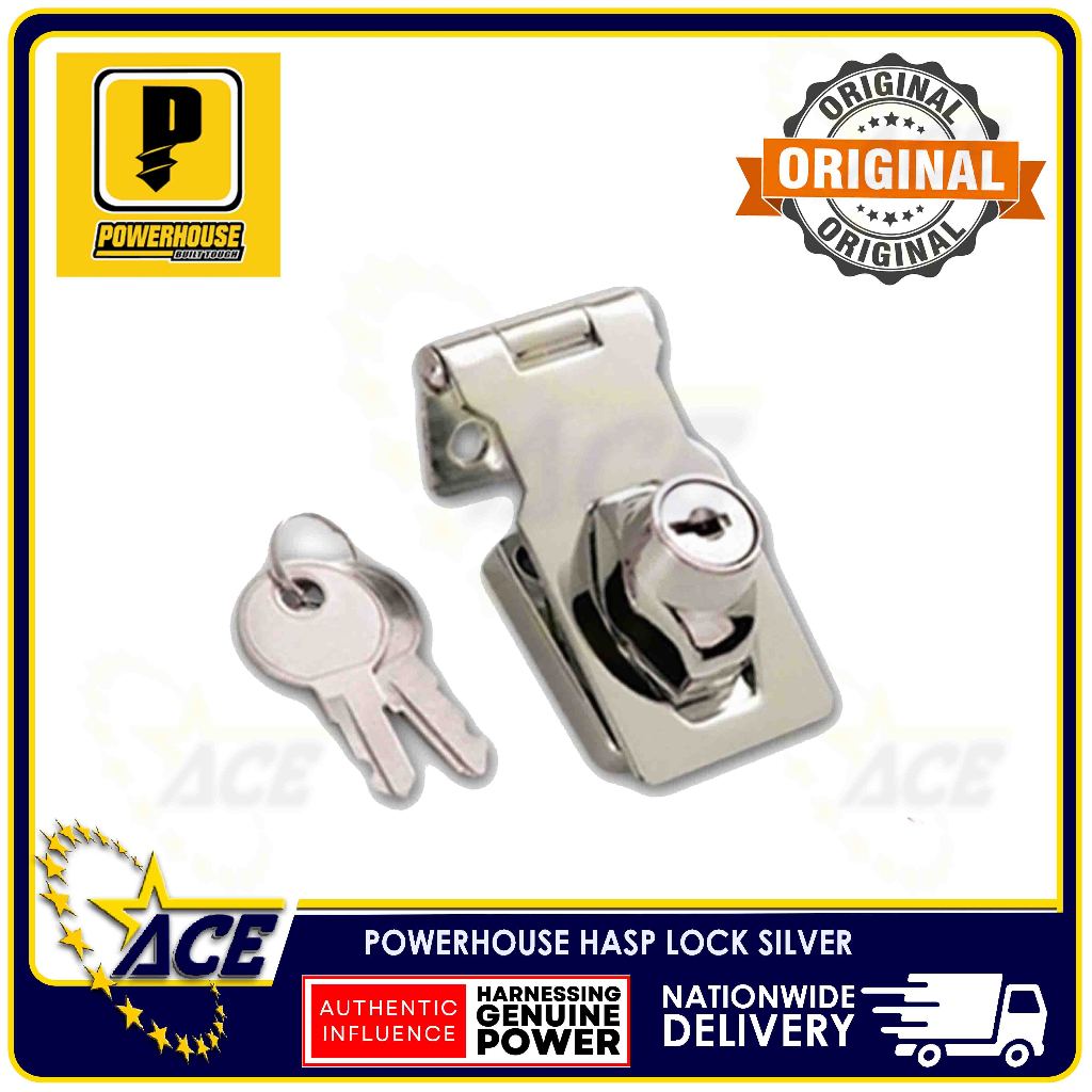 Powerhouse Hasp Lock Silver 2.5 inches | Shopee Philippines