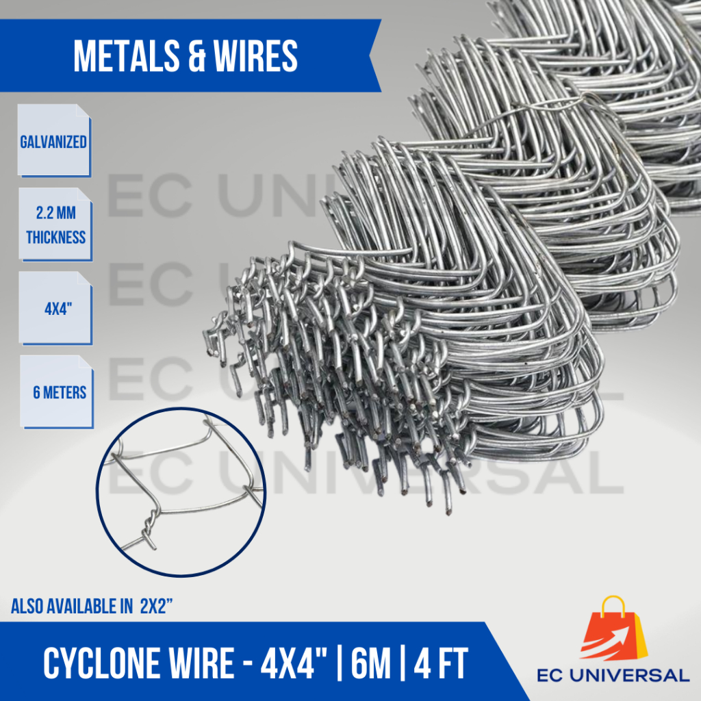 Cyclone Wire Mesh (4x4") 6 meters roll 4 Ft height | EC Universal ...