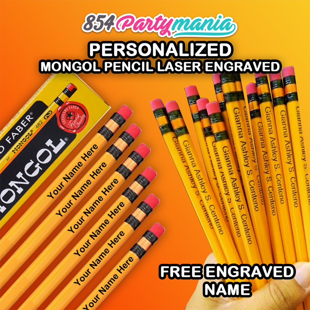Authentic Mongol Pencil #2 with FREE engraving personalized laser ...