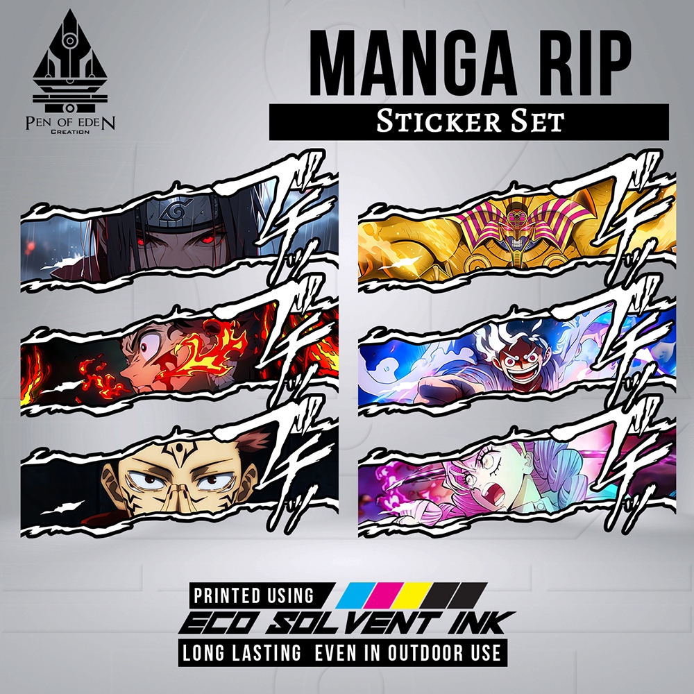 Manga Rip Sticker Set Anime Sticker | Shopee Philippines