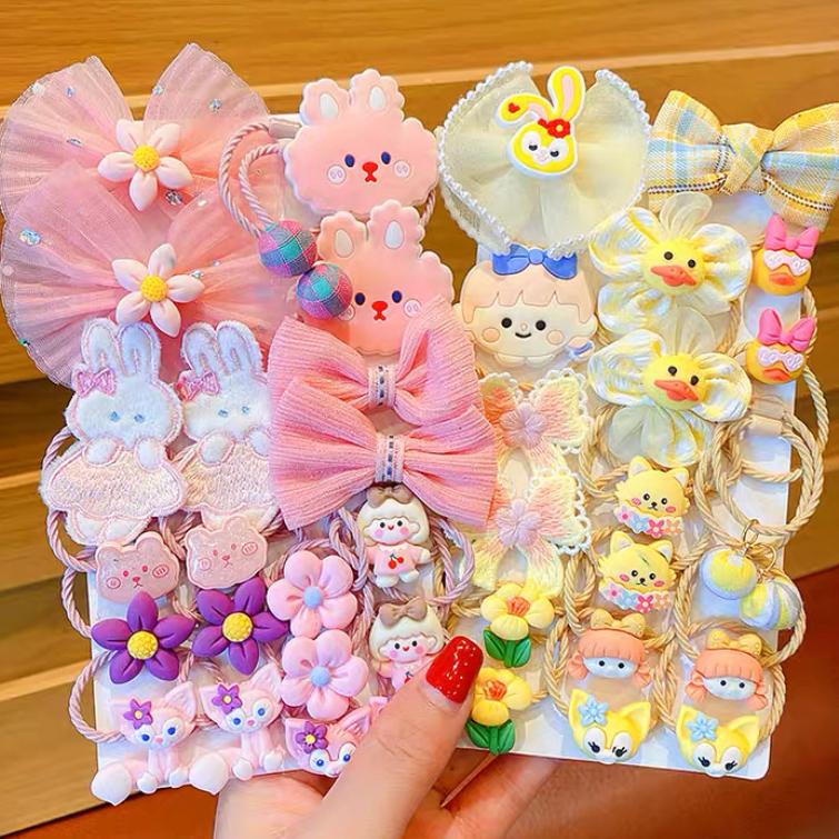20 Pcs/set Baby Girl Hair Clip Kids Girls Bow Mesh Hairpin Children ...