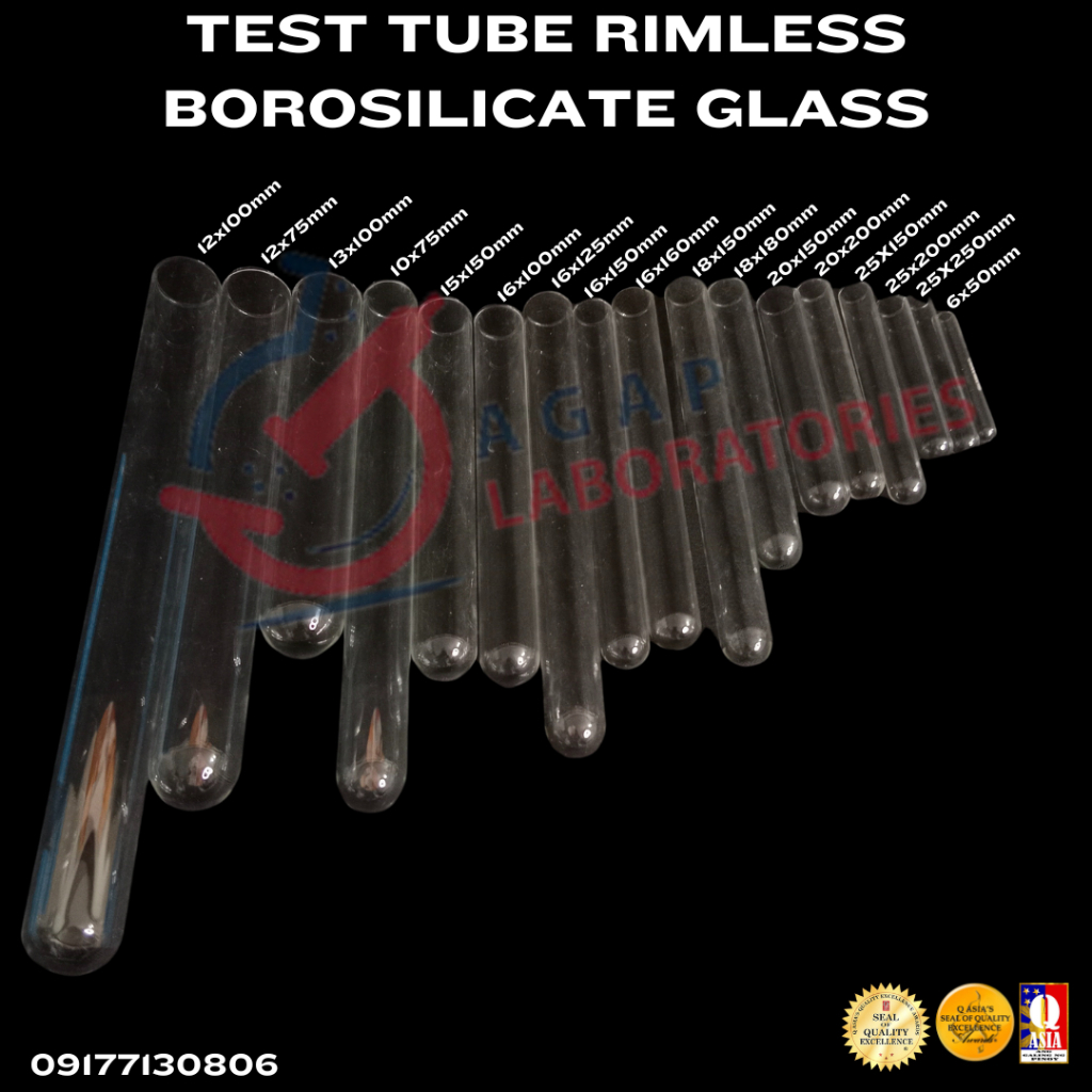 TEST TUBE RIMLESS BOROSILICATE GLASS | Shopee Philippines
