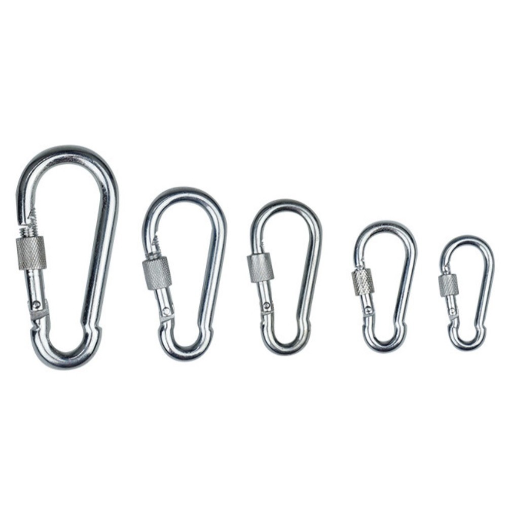 Heavy Duty Snap Hook Carabiner Clip With Lock Nut For Outdoor Camping ...