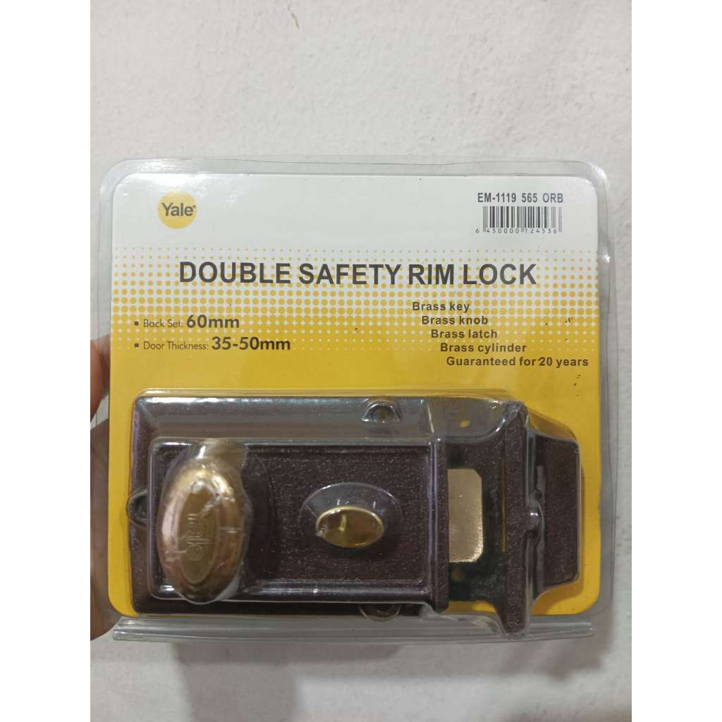 YALE DOUBLE SAFETY RIM LOCK DOOR KNOB MAIN DOOR | Shopee Philippines
