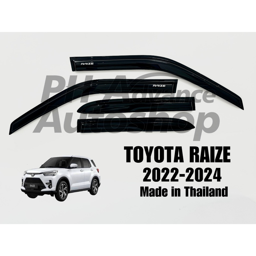Window Door Visor Toyota Raize 2022-2024 Rain Visor Sunvisor Car ...