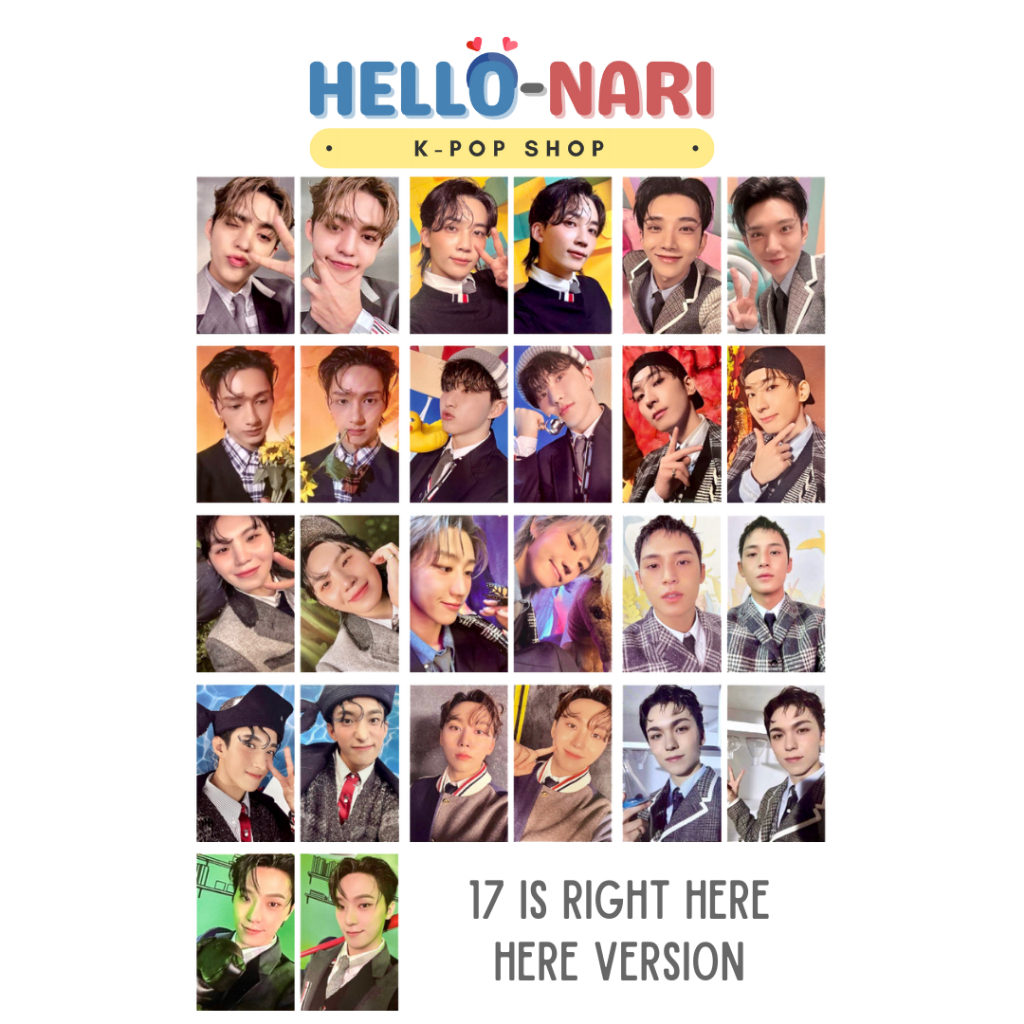 SEVENTEEN 17 IS RIGHT HERE - HERE Version Official Album Photocards ...