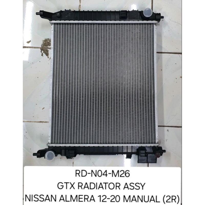 RADIATOR ASSEMBLY NISSAN ALMERA (2012-2020) MANUAL (2 ROWS) | Shopee ...