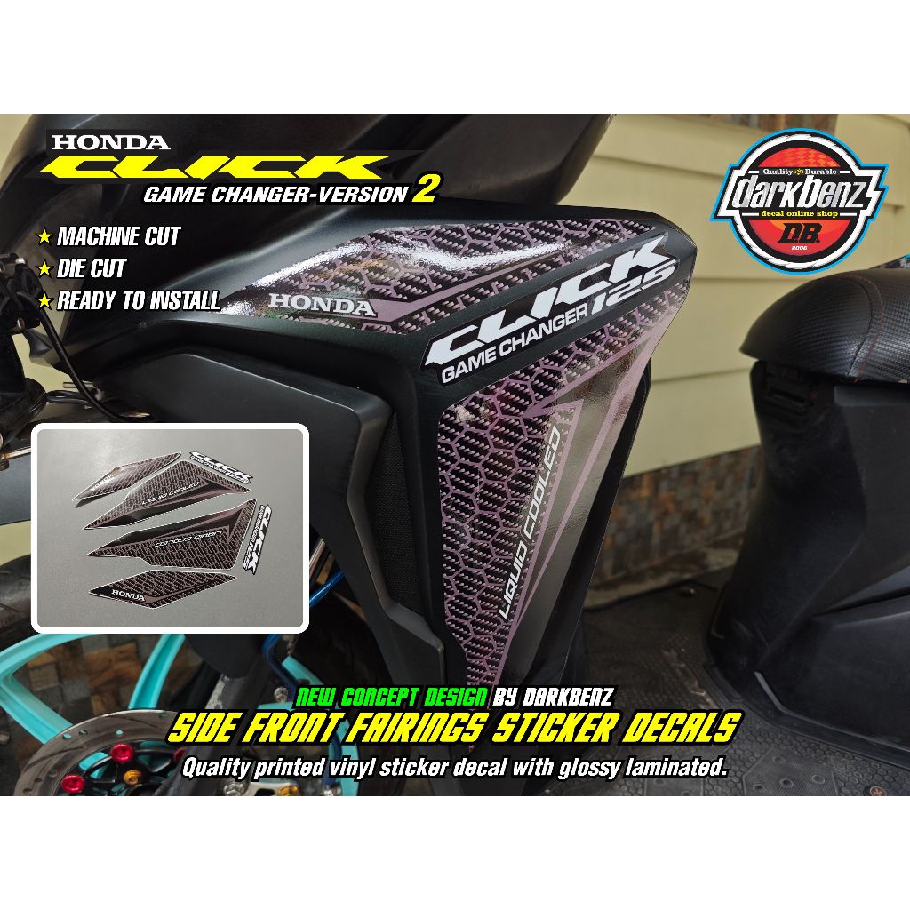 Honda Click Version 2 New Concept Quality Printed Sticker Decals ...