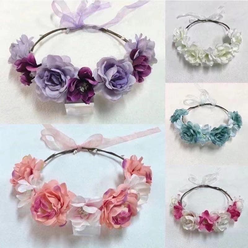 MISS LIN'S STUDIO Flower Headband Bride Flower Crown Hairband Hair ...