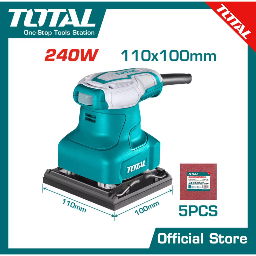 TOTAL TF2231106 Palm Sander Machine 240W Sander Machine Sand Paper ...
