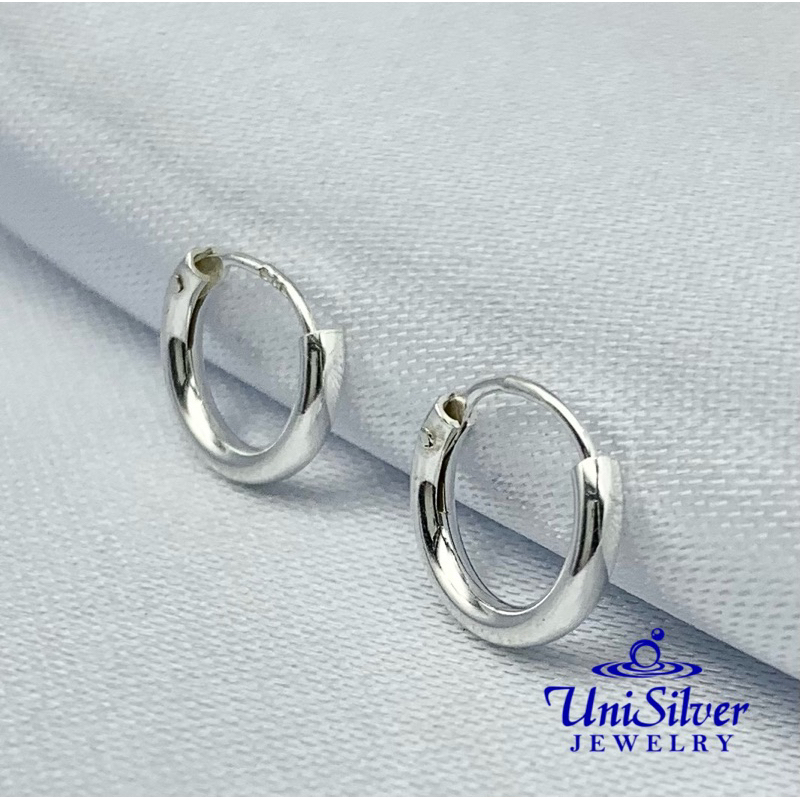 Unisilver 925 Sterling Silver Small Hoops Earring 10mm (LE1116-1001 ...