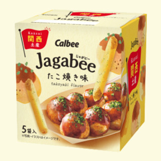 Calbee Special Limited Jagabee Takoyaki Flavor 15g × 5packs / Box Japanese Potato Snack 【Direct ...