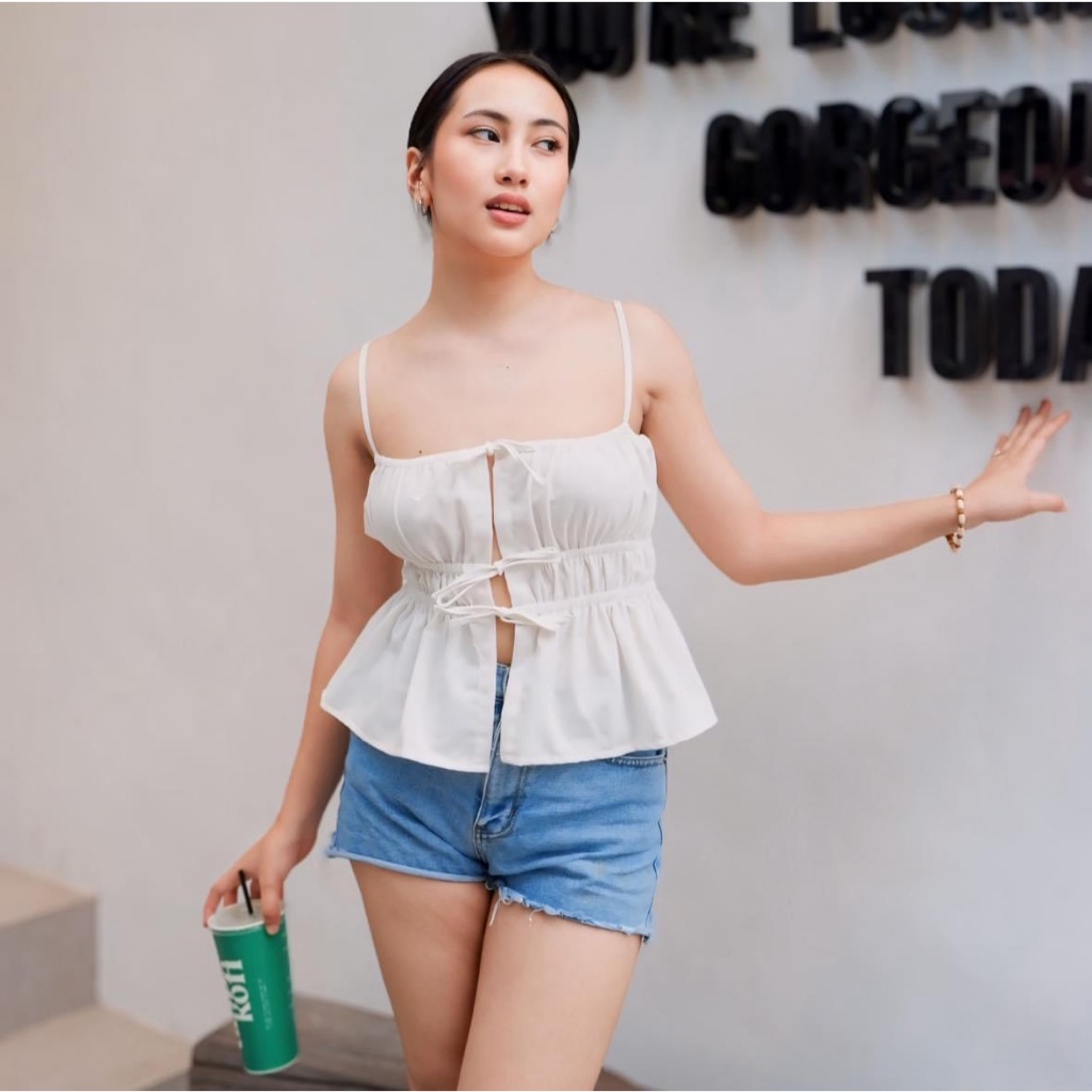 Sandy Ribbon Top l Dominique & Co | Shopee Philippines