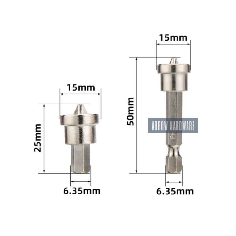 5/6/10PCS Magnetic Positioning Screwdriver Bits Head 25/50mm ...