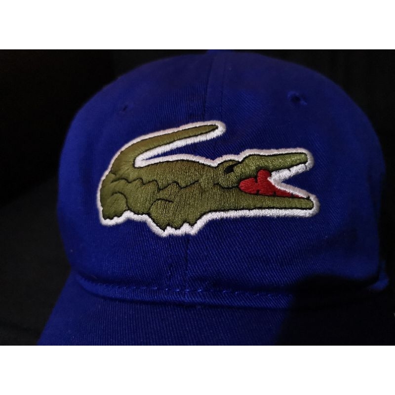Lacoste Big Croc Royal Blue baseball cap | Shopee Philippines