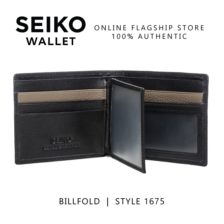 Seiko Wallet Genuine Leather Billfold (With RFID Blocker) 1675 | Shopee ...