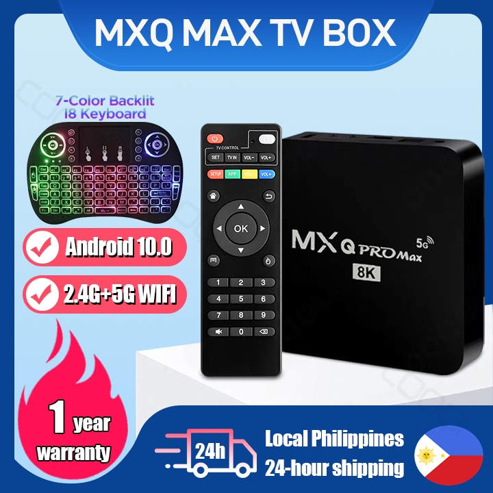MXQ Pro Max 8K 2.4GHz + 5G Dual Band Version TV Box 8+256G Android 10.0 ...