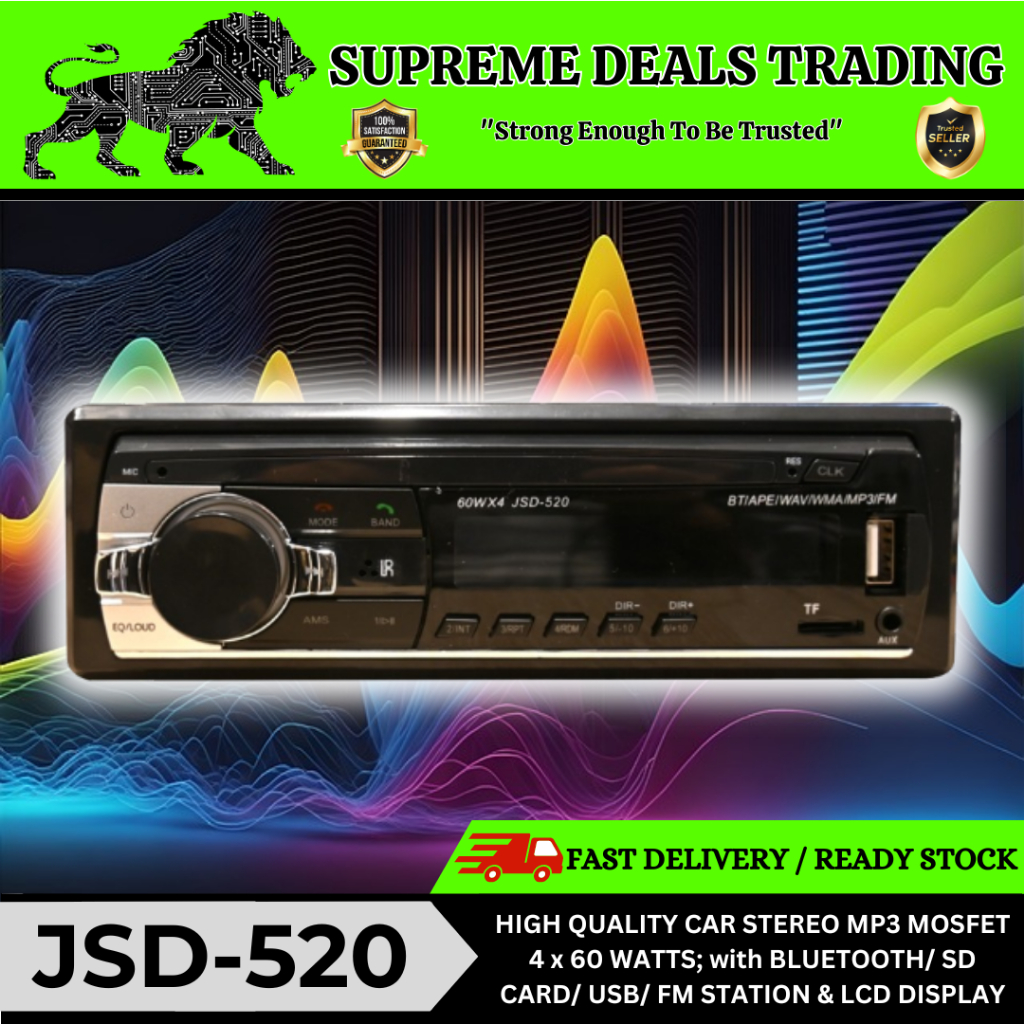 HIGH QUALITY CAR STEREO MOSFET TECH 4 x 60 OR 4X50 WATTS JSD-520/DEH-333B/DEH222B | Shopee ...