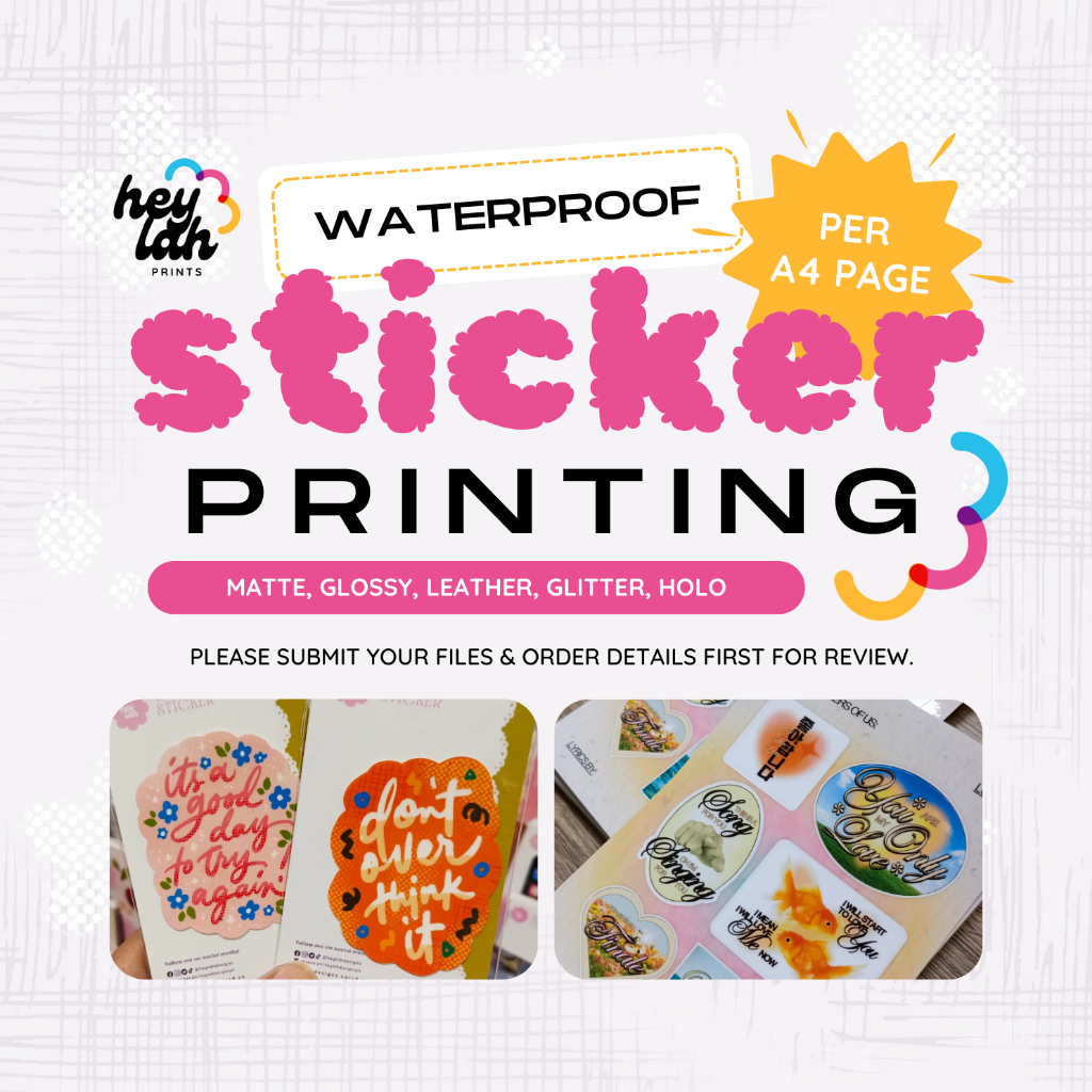 Customized Sticker Printing Waterproof Labels, Logo, Sticker Sheet ...