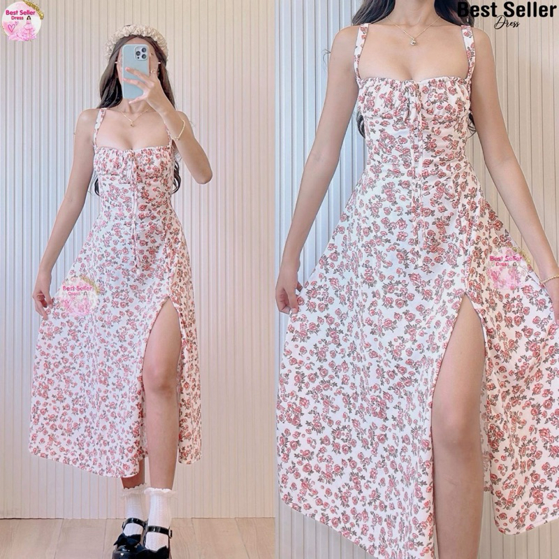 BSD Best Seller Dress Courtney (XS-XL)Maxi Dress W/Slit Casual Sweet ...