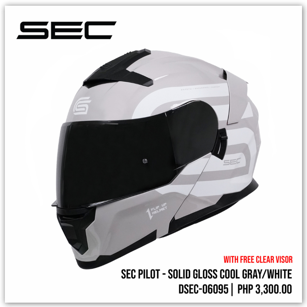 Sec Modular Helmet for Motorcycle Pilot - Solid (Gloss/Matte) (M-XL ...