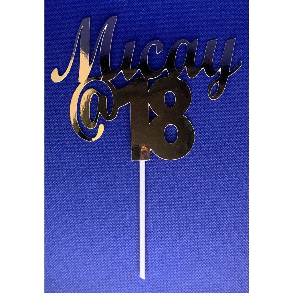 MIRROR CARDSTOCK BOARD DESIGN CAKE TOPPER | Shopee Philippines