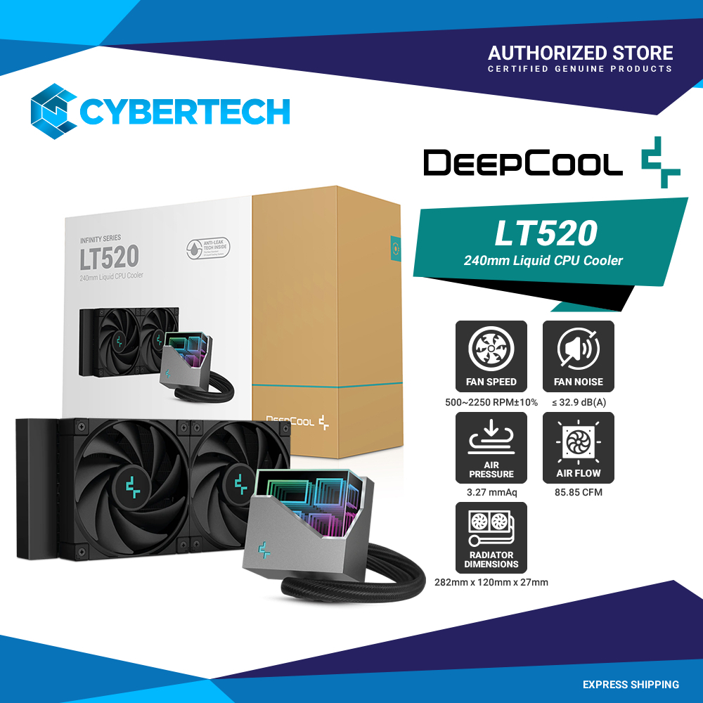 DeepCool LT520 240MM Liquid Cooler ARGB Block AIO Cooler Anti-Leak Tech ...