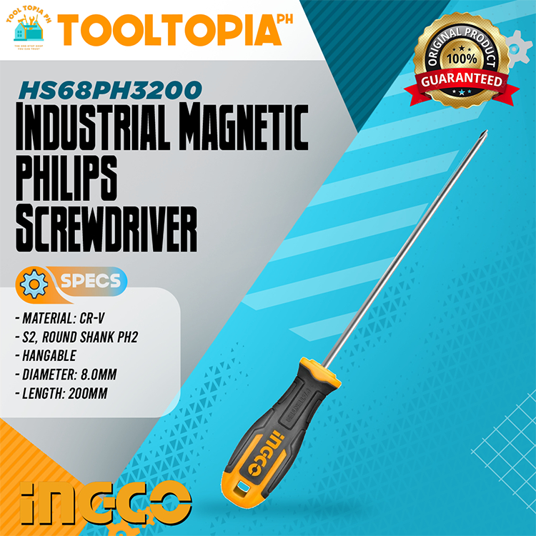 INGCO PHILIPS SCREWDRIVER ROUND SHANK 6X200MM HD & HIGH QUALITY ...