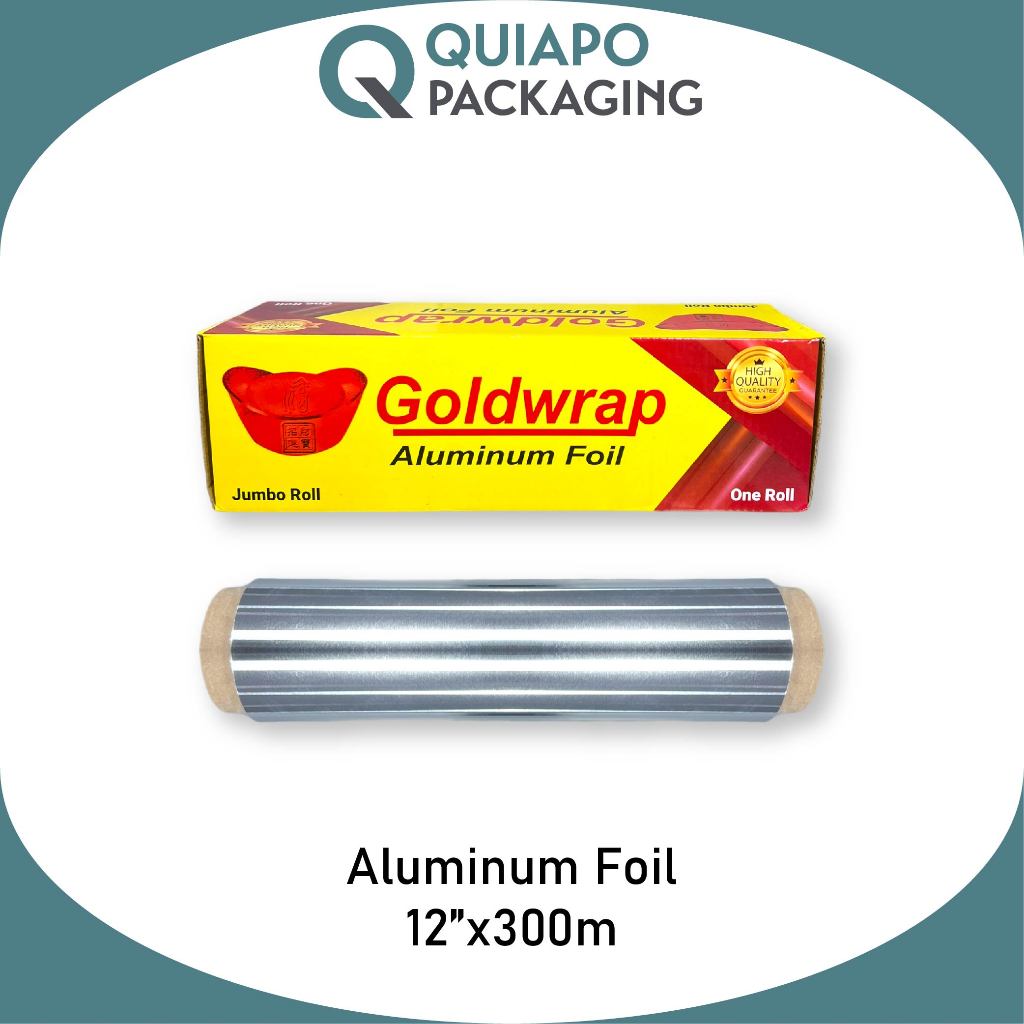 Goldwrap Aluminum Foil (Jumbo) 12"x300mx1.8kg Silver (1 roll) | Shopee ...
