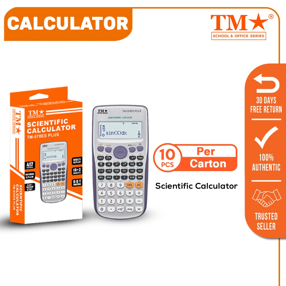 TM 10 pcs Scientific Calculator Natural V.P.A.M (TM-570ES PLUS ...