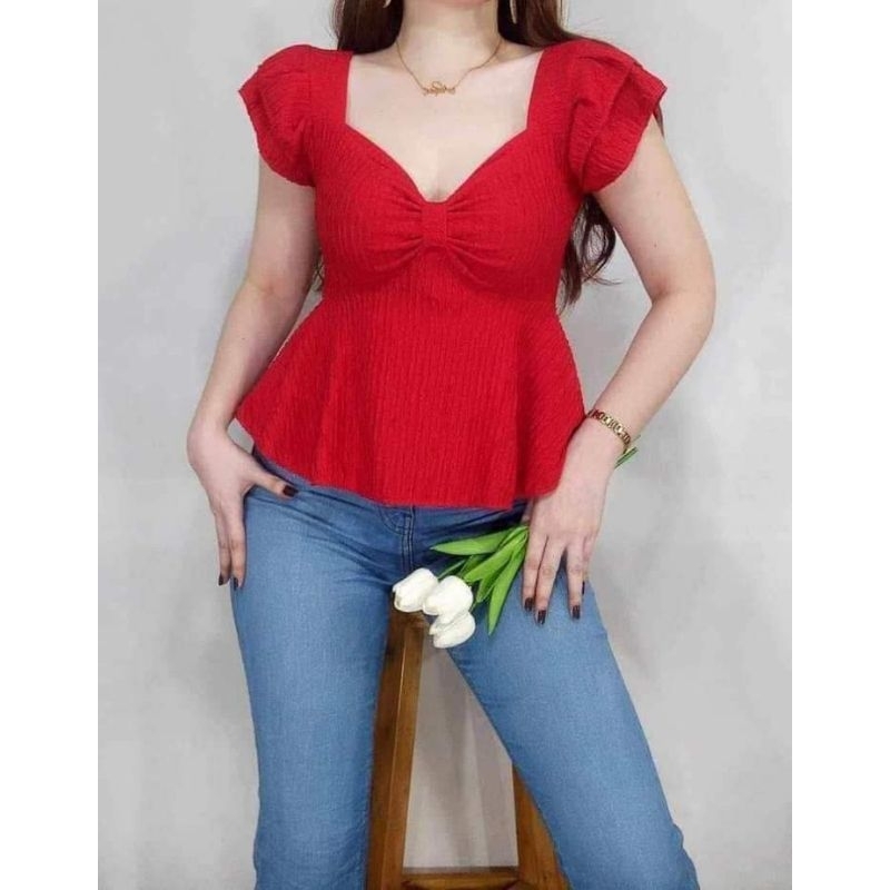 BARBARA TOP BARK CREPE FABRIC SEXY STAYING STRETCHABLE STYLE OOTD ...