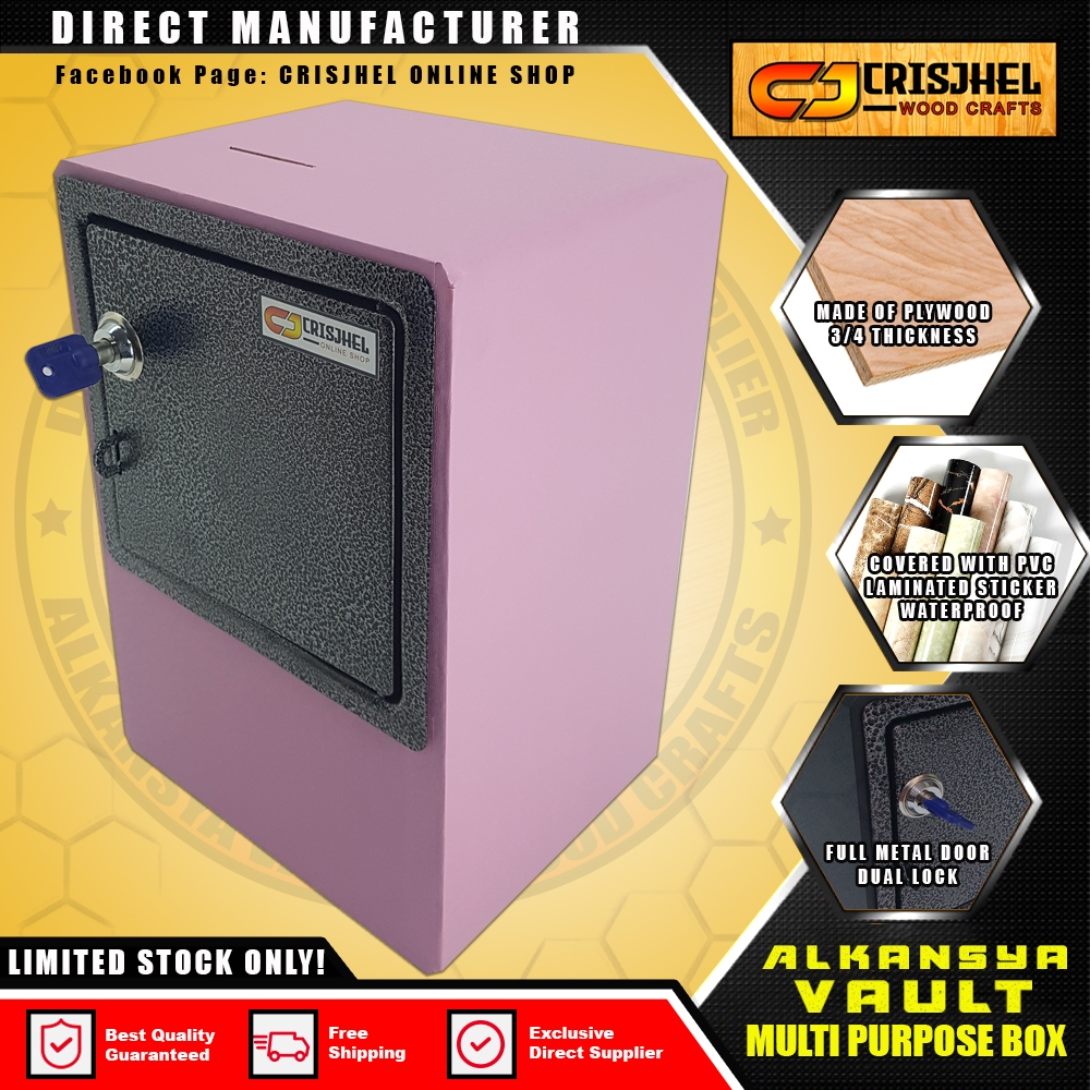 BIG - Pink Customized Design Alkansya Vault & Multipurpose Safety Box ...
