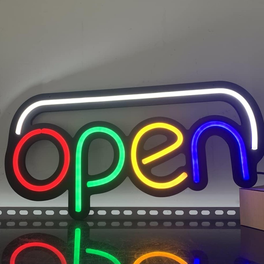 NEON LIGHTS SIGNAGE Open Signage With 12V Controller Ultra Bright LED ...