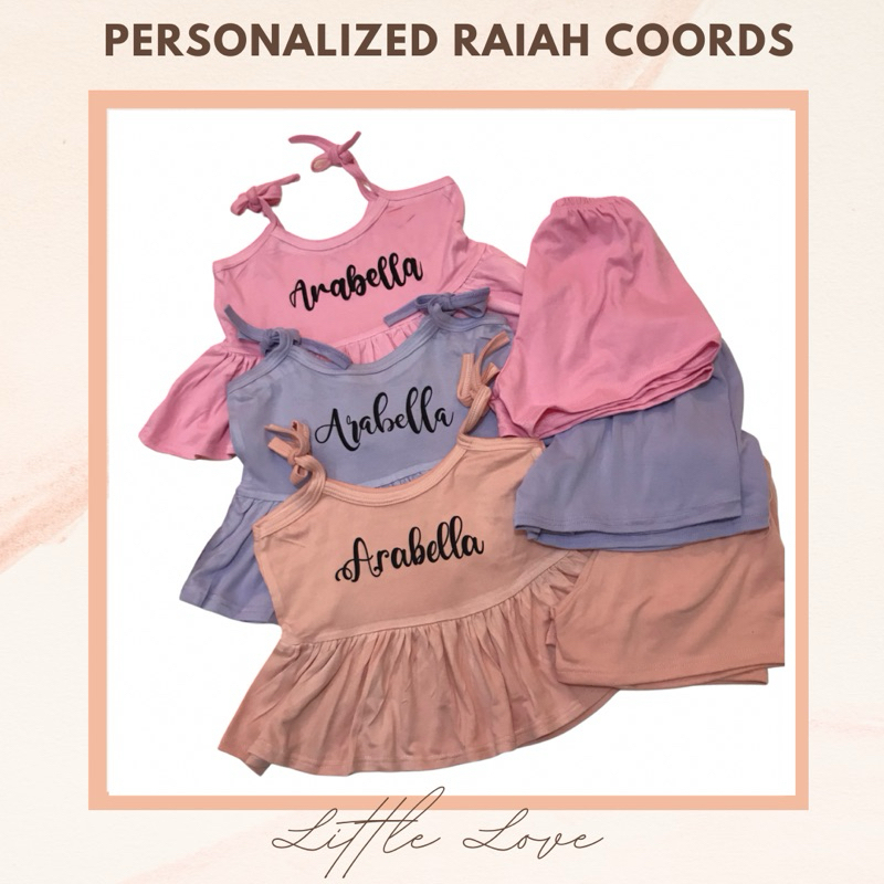 Personalized Raiah Coordinates 0-9yearold | Shopee Philippines