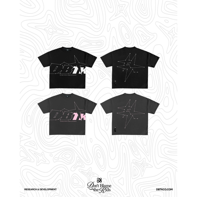DBTK | Slant Astrology | Black/White and Dark Grey/Pink | Oversize (Box ...