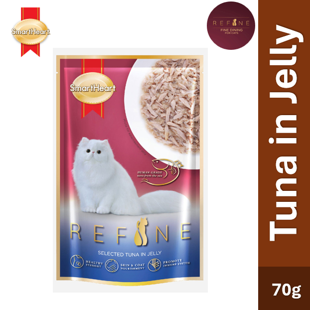 SmartHeart Refine Cat Pouch Adult Tuna in Jelly 70g | Shopee Philippines